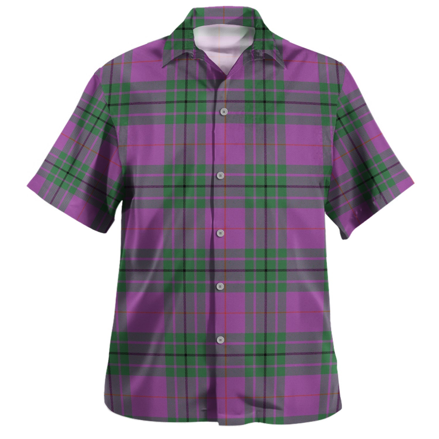 Hutton Ancient Clan Badge Tartan Hawaiian Shirt | Celticprime.com ...
