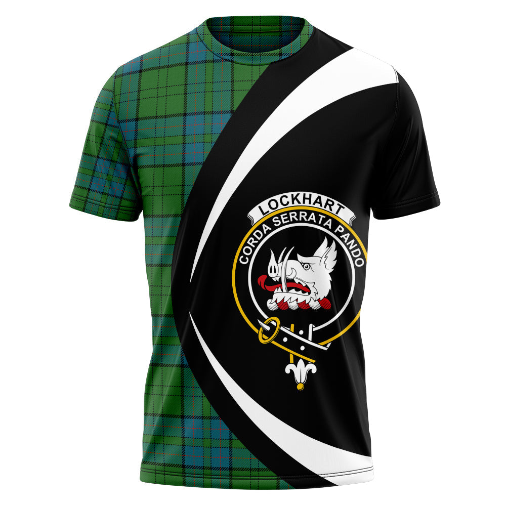 Lockhart Ancient Clan Badge Tartan T-Shirt Circle Style Personalized ...