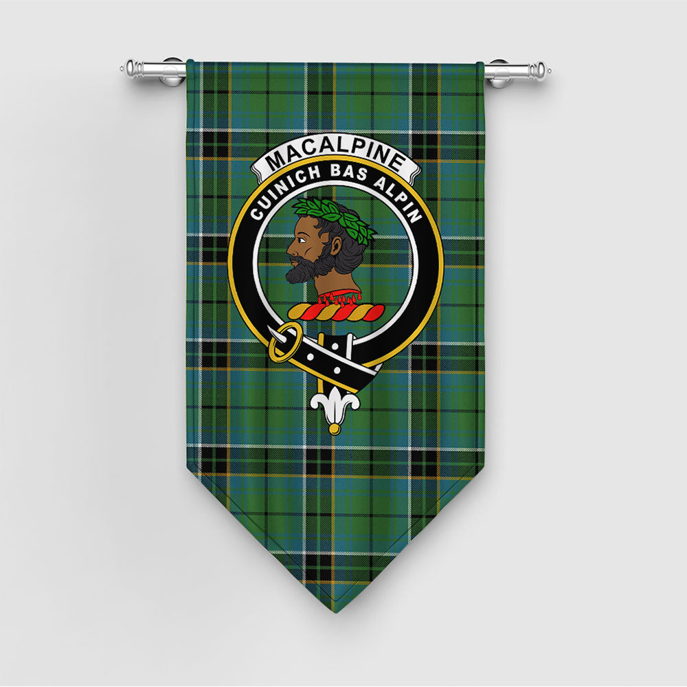 MacAlpine Ancient Clan Badge Tartan Gonfalon – Scottish Banner ...