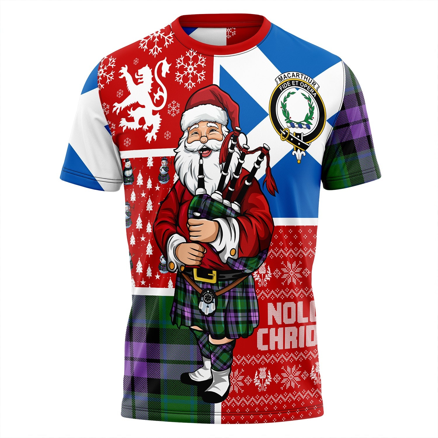 MacArthur of Milton Ancient Clan Badge Tartan T-Shirt Scotland ...