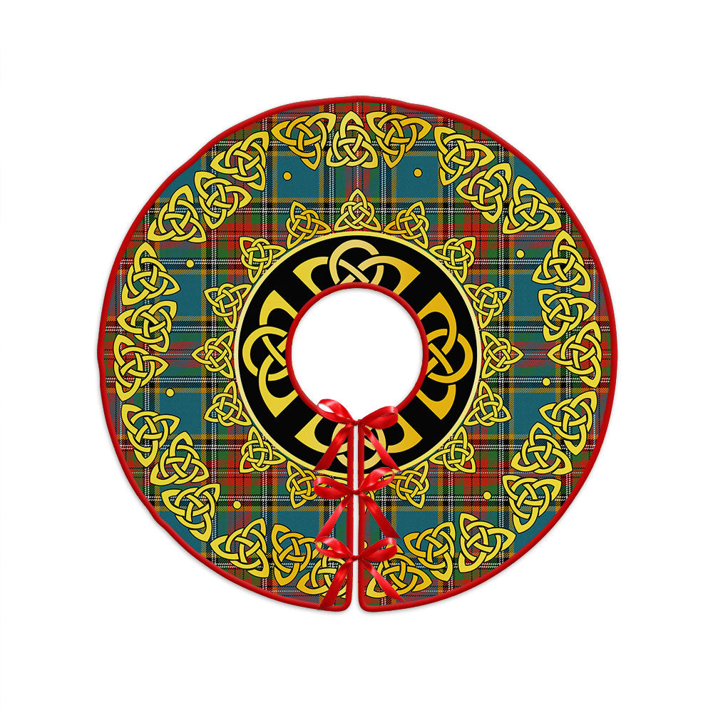 MacBeth Ancient Clan Badge Tartan Christmas Tree Skirt Golden Celtic ...