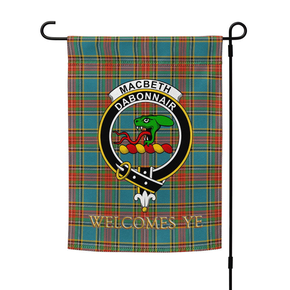 MacBeth Ancient Clan Badge Tartan Garden Flag | Celticprime.com ...