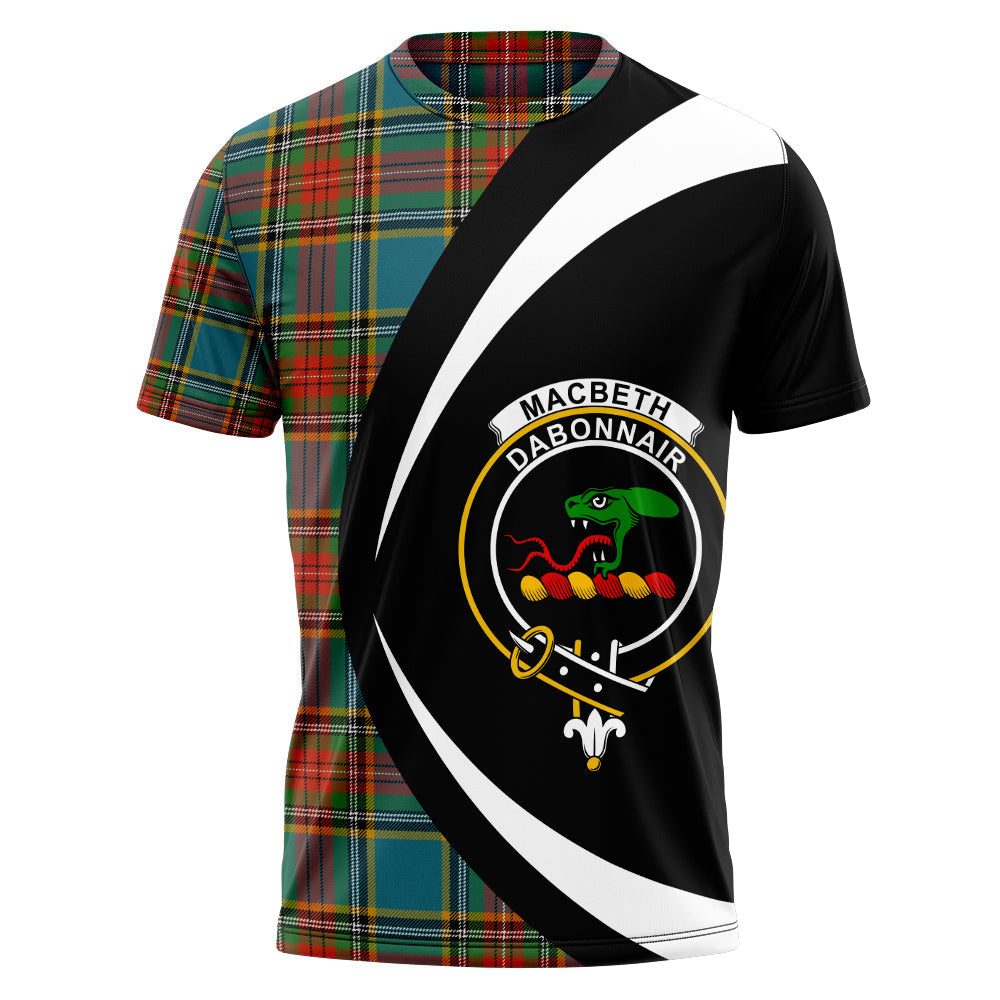 MacBeth Ancient Clan Badge Tartan T-Shirt Circle Style Personalized ...