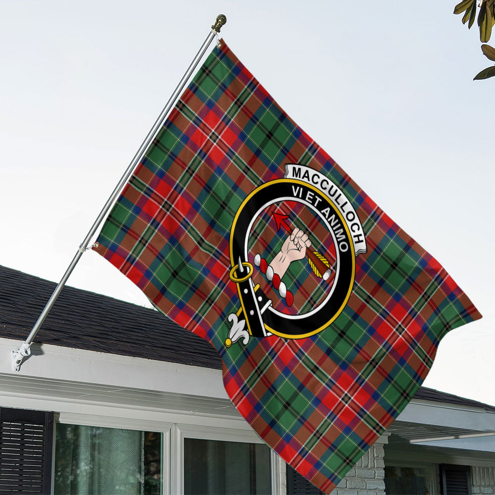 MacCulloch Modern Clan Badge Tartan House Flag | Celticprime.com ...