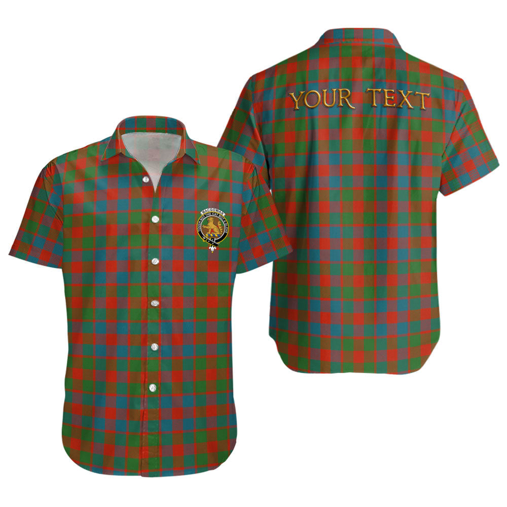 MacGowan (Gow) Ancient Clan Badge Tartan Short Sleeve Shirt ...