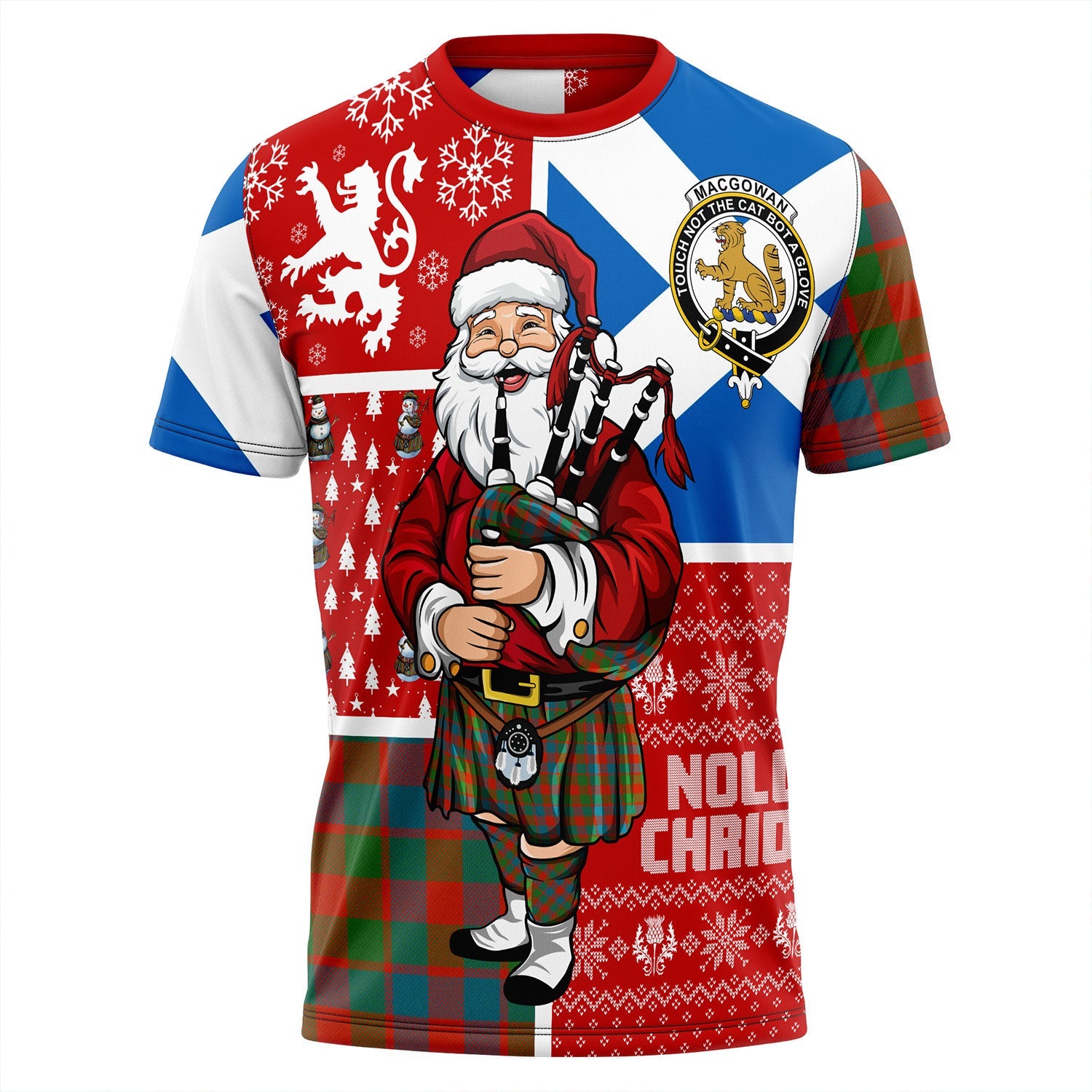 MacGowan (Gow) Ancient Clan Badge Tartan T-Shirt Scotland Christmas ...