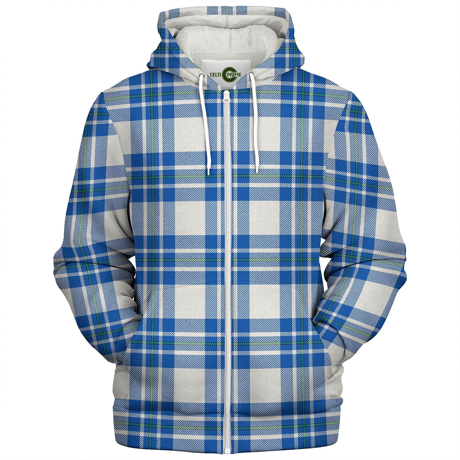 MacGregor Dress Royal (Gregor Dress Royal) Tartan Sherpa Hoodie ...