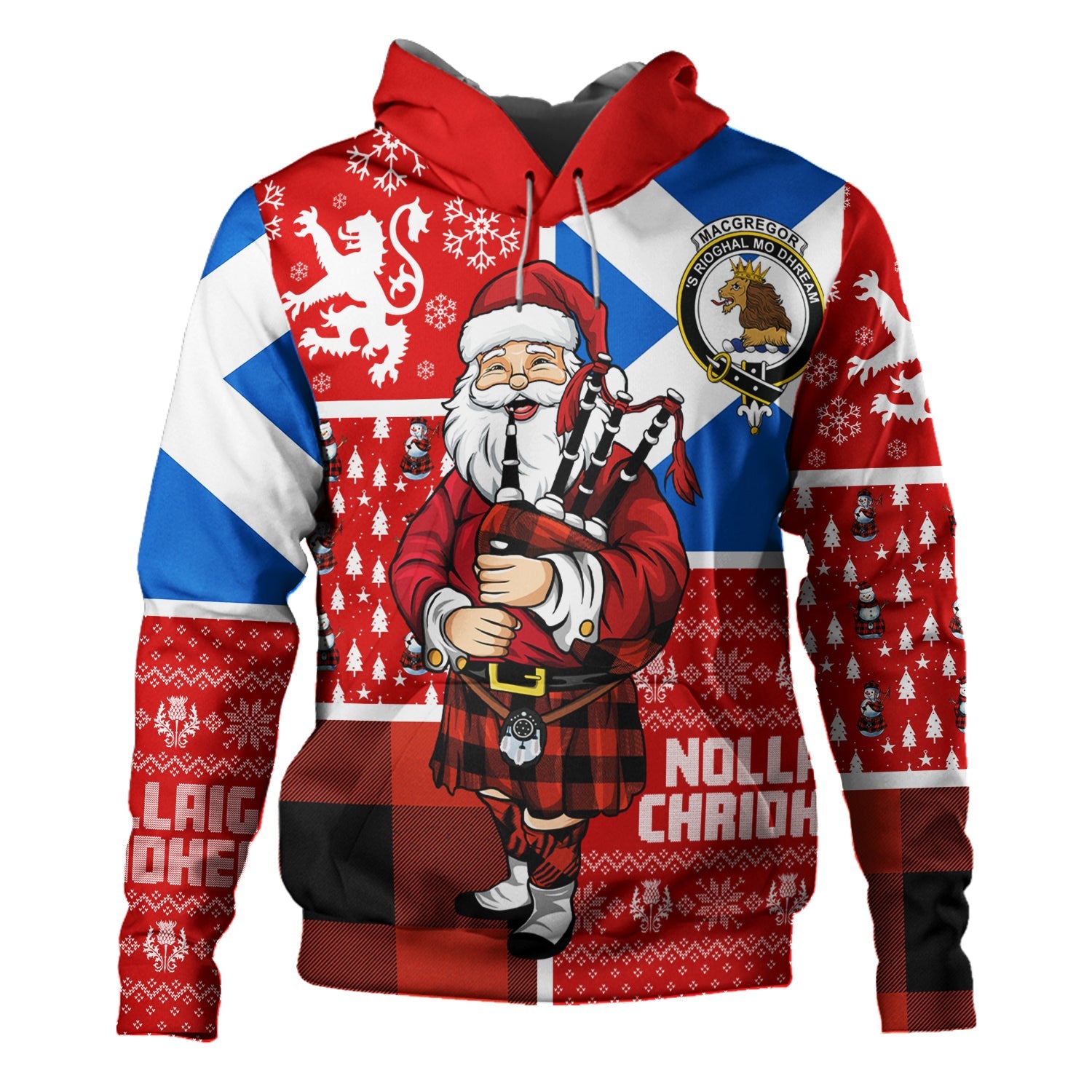 MacGregor Rob Roy (Gregor Red & Black) Ancient Clan Badge Tartan Hoodie ...