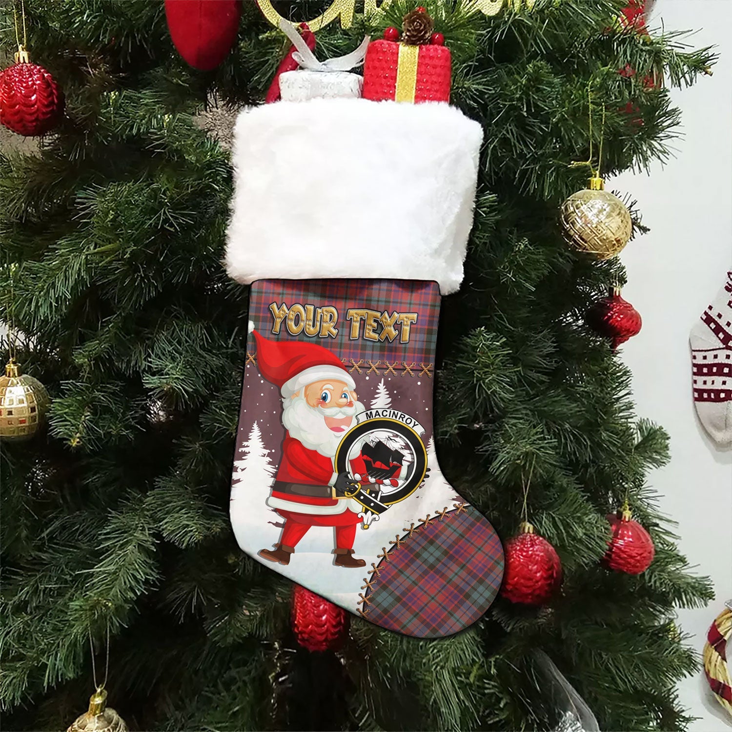 MacInroy Weathered Clan Badge Tartan Christmas Stocking Holiday ...