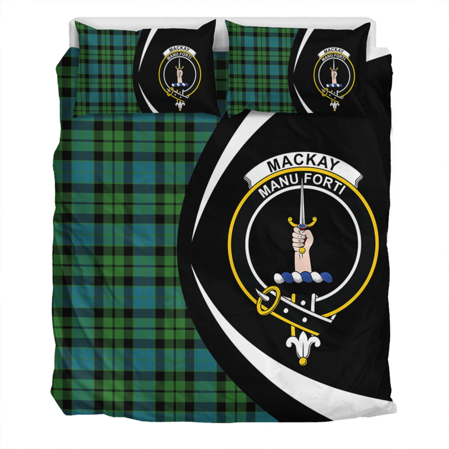 MacKay Ancient Clan Badge Tartan Bedding Set Circle Style | Celticprime ...