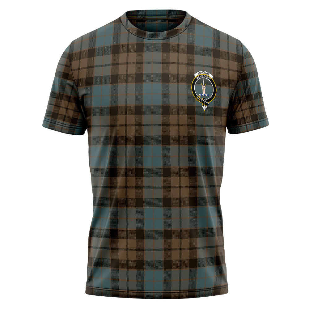 MacKay Weathered Clan Badge Tartan T-Shirt | Celticprime.com – celticprime