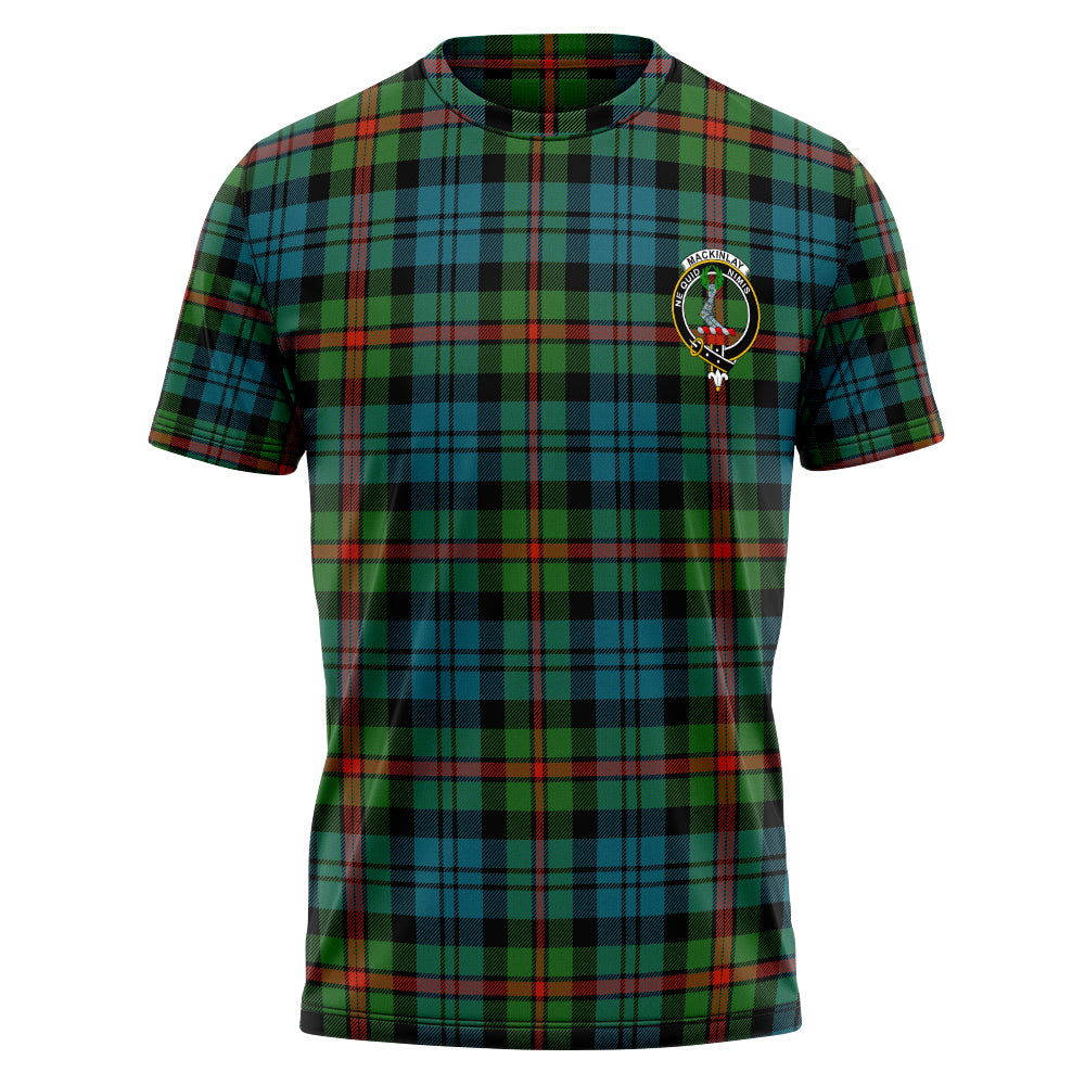 MacKinlay Ancient Clan Badge Tartan T-Shirt | Celticprime.com – celticprime