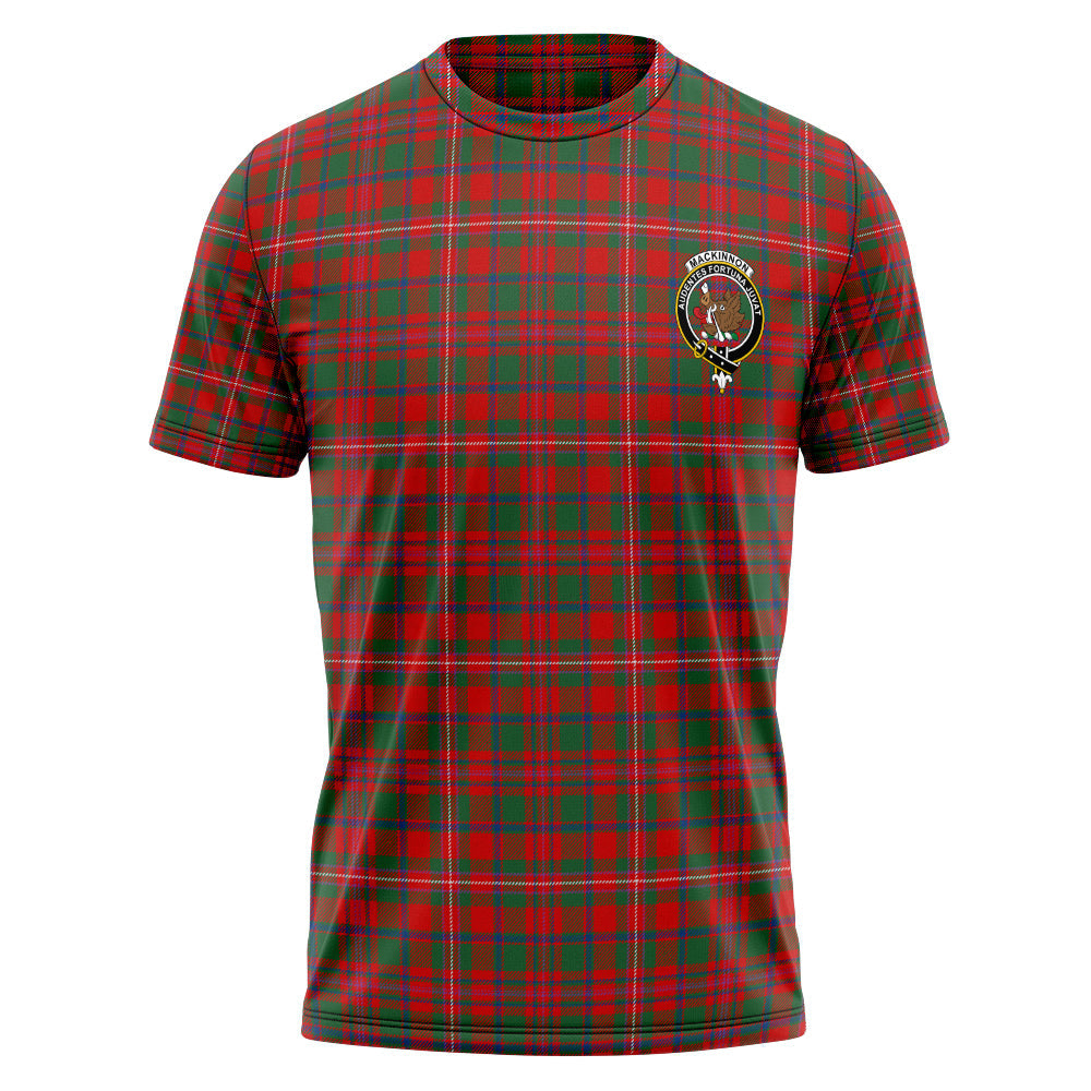 MacKinnon Modern Clan Badge Tartan T-Shirt | Celticprime.com – celticprime