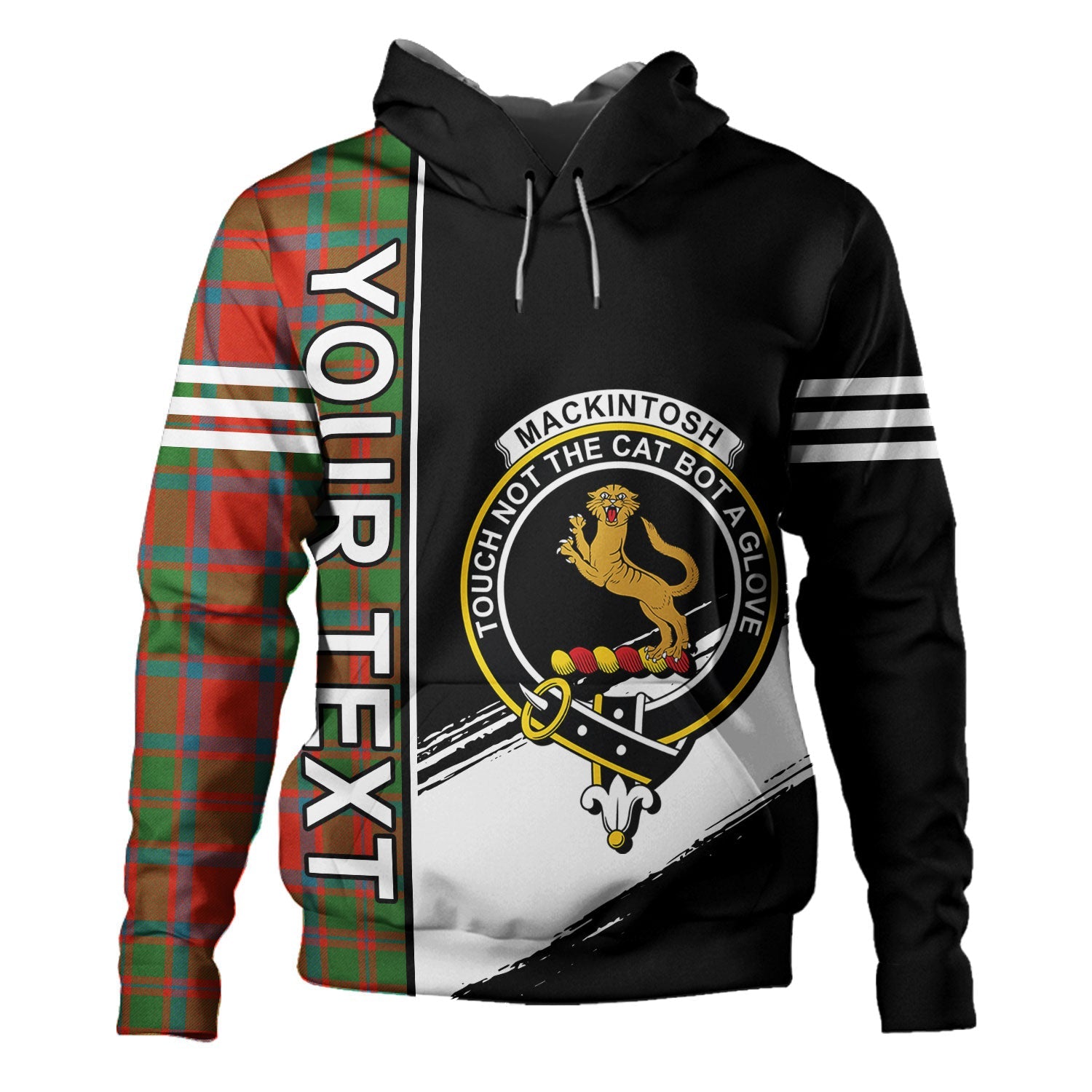 MacKintosh Ancient Clan Badge Tartan Hoodie Quarter Style Personalized ...