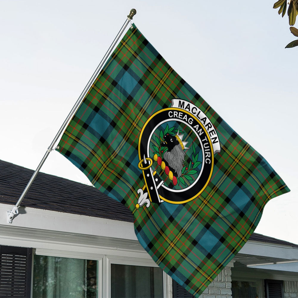 MacLaren Ancient Clan Badge Tartan House Flag | Celticprime.com ...