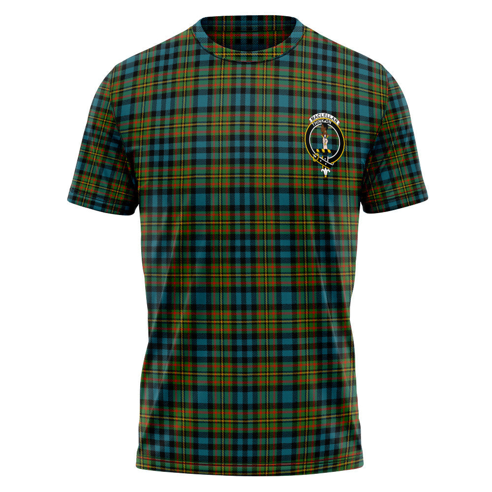 MacLellan Ancient Clan Badge Tartan T-Shirt | Celticprime.com – celticprime