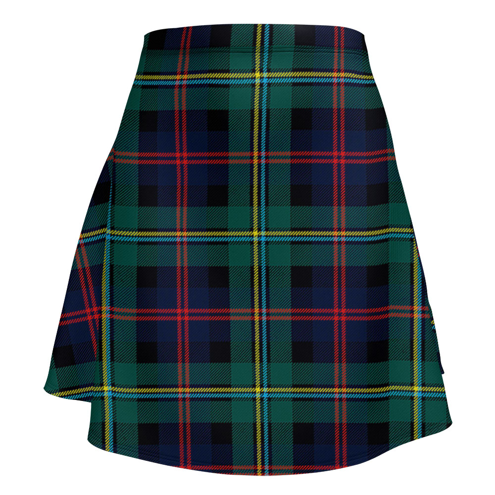 Malcolm Modern Clan Badge Tartan Flared Skirt – High Waist ...