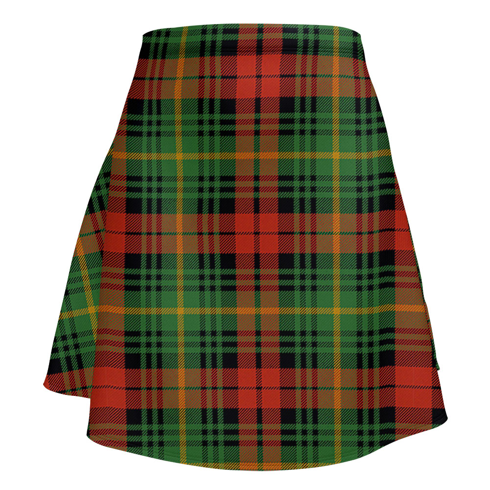 Martin Ancient Clan Badge Tartan Flared Skirt – High Waist ...