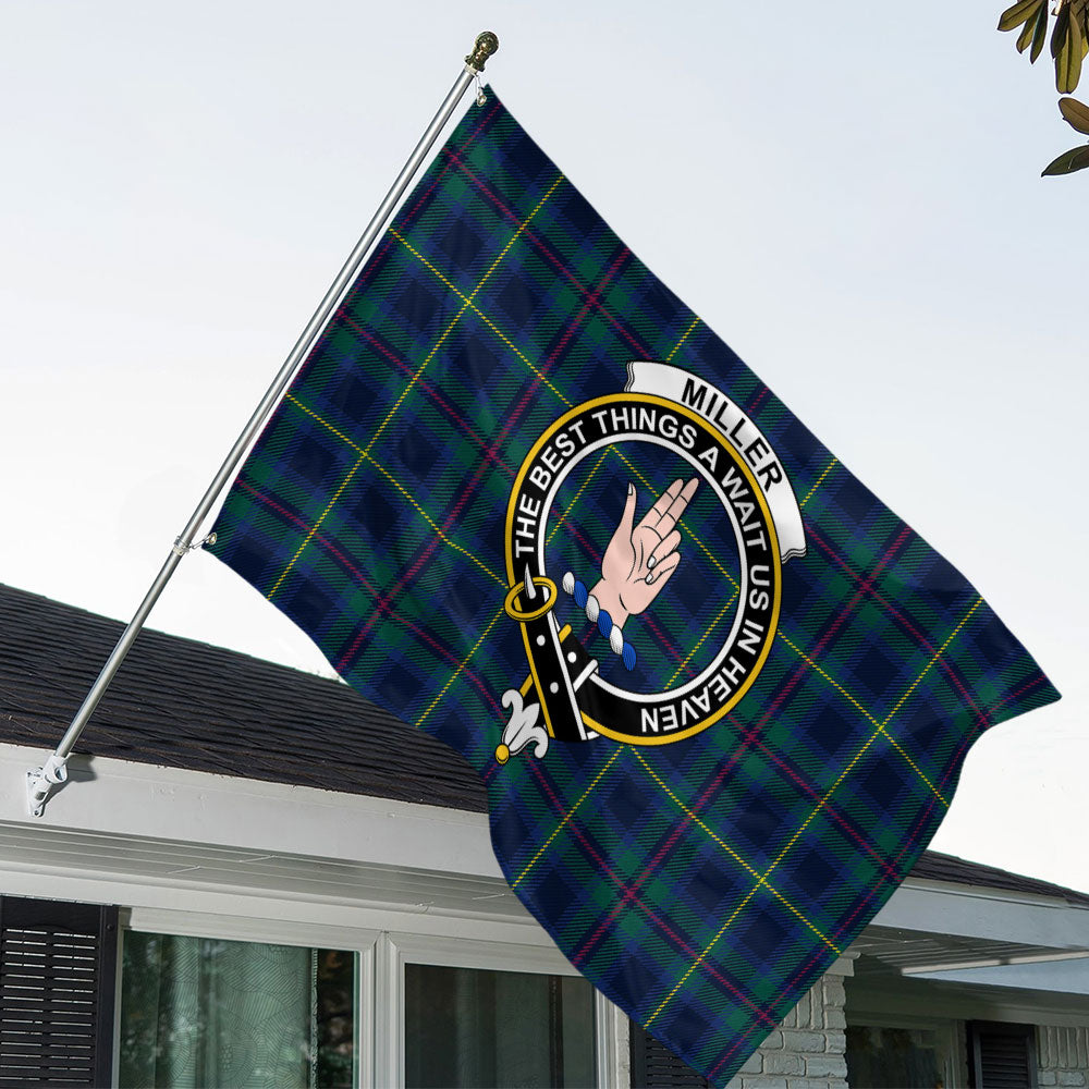 Miller Modern Clan Badge Tartan House Flag | Celticprime.com – celticprime