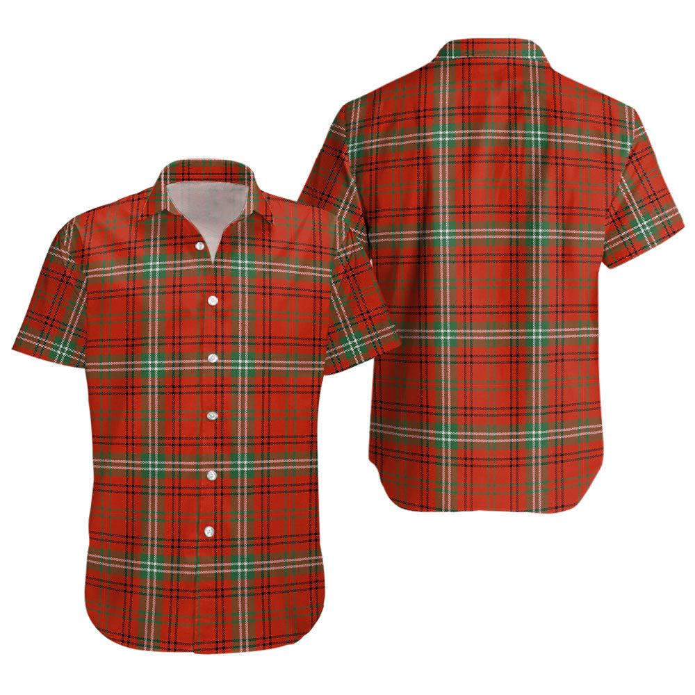 Morrison Ancient Clan Badge Tartan Short Sleeve Shirt | Celticprime.com ...