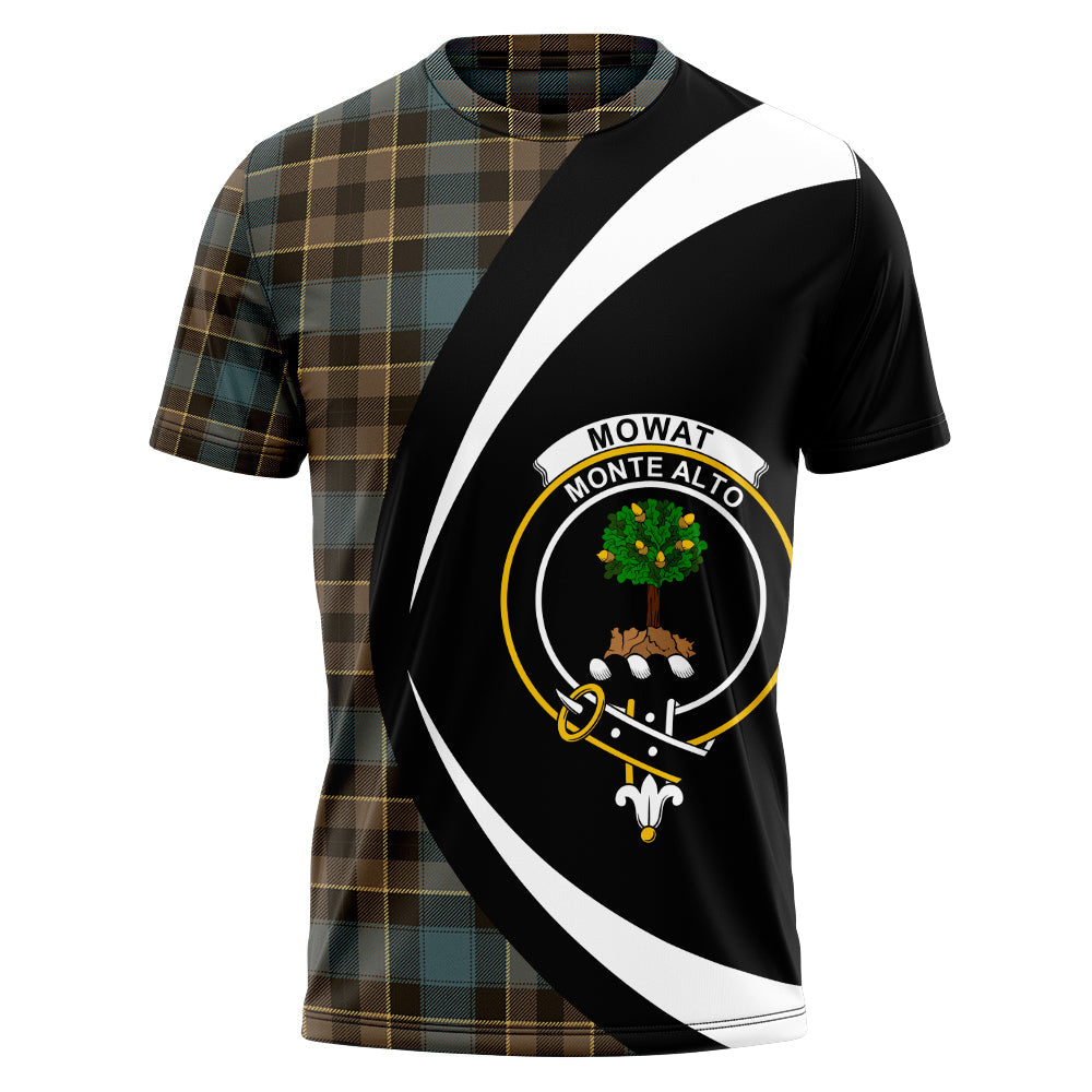 Mowat Weathered Clan Badge Tartan T-Shirt Circle Style Personalized ...