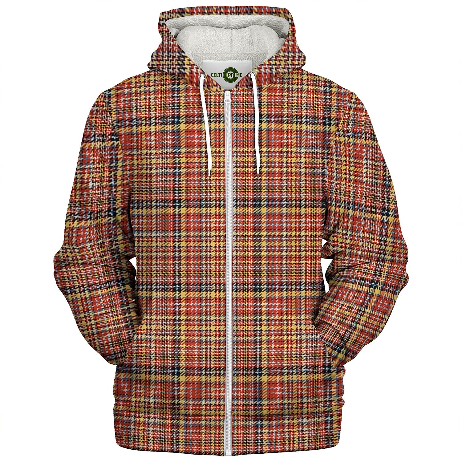 Ogilvie of Strathallan Ancient Clan Badge Tartan Sherpa Hoodie ...