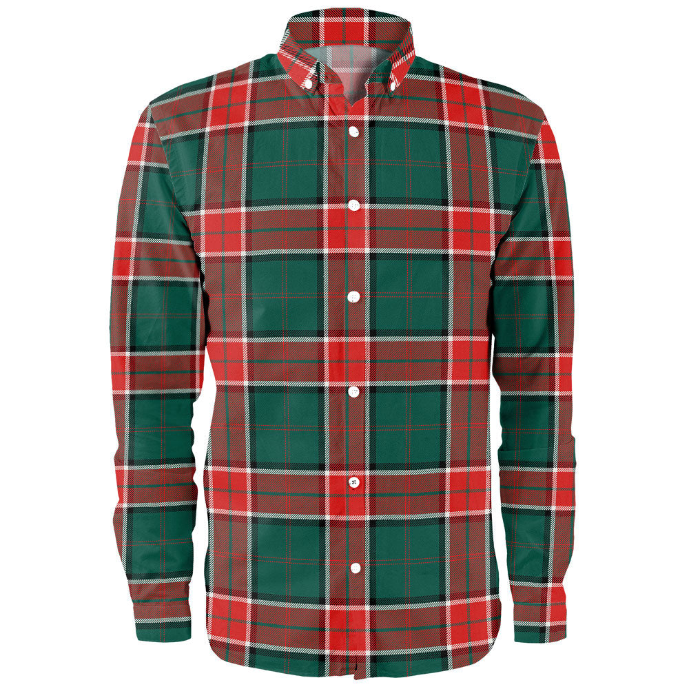 Pollock Modern Clan Badge Tartan Long Sleeve Shirt | Celticprime.com ...