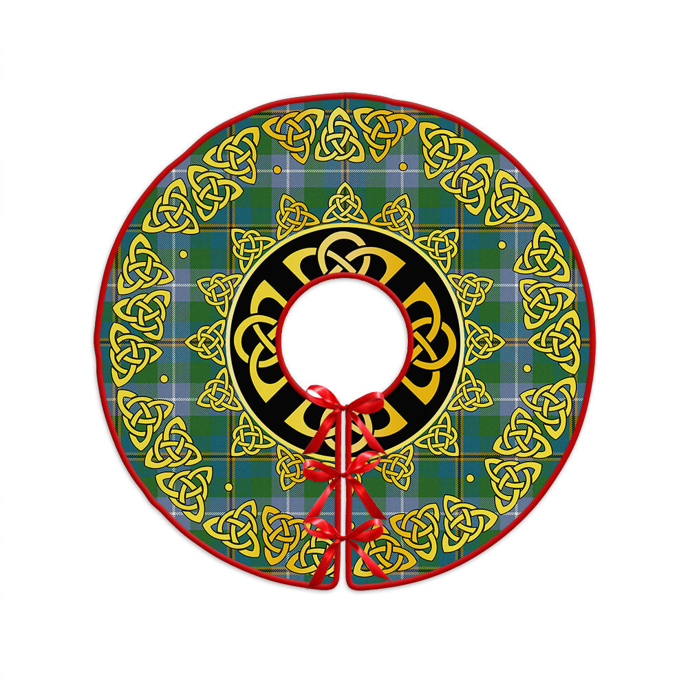 Porteous Ancient Clan Badge Tartan Christmas Tree Skirt Golden Celtic ...
