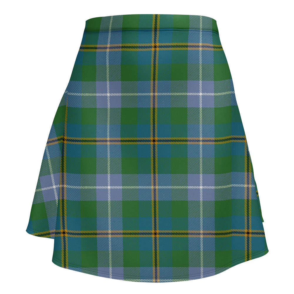 Porteous Ancient Clan Badge Tartan Flared Skirt – High Waist ...