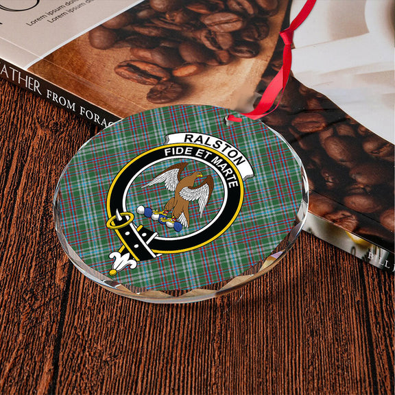 Ralston US Modern Clan Badge Tartan Glass Ornament | Celticprime.com ...