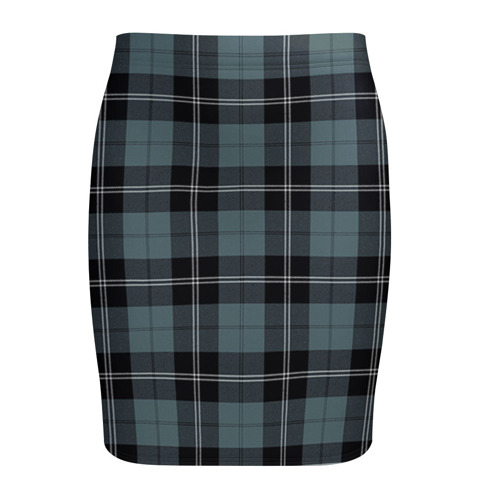 Ramsay Blue Weathered Tartan Fitted Skirt | Celticprime.com – celticprime