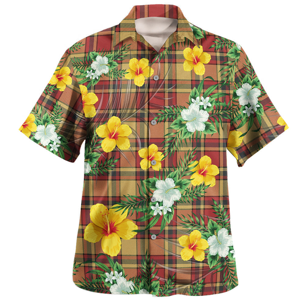 Scrimgeour of Glassary Weathered Clan Badge Tartan Hawaiian Shirt ...