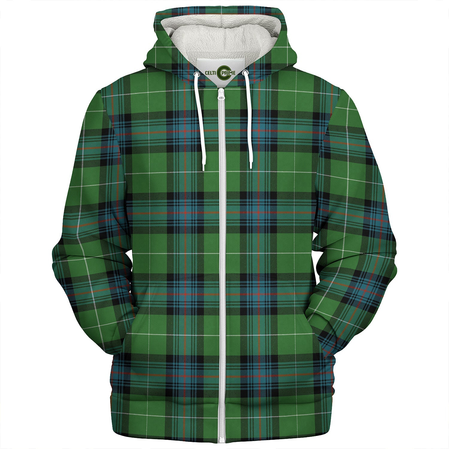 Semple Ancient Clan Badge Tartan Sherpa Hoodie | Celticprime.com ...