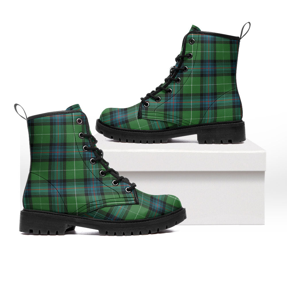 Semple Ancient Clan Badge Tartan Leather Boots | Celticprime.com ...