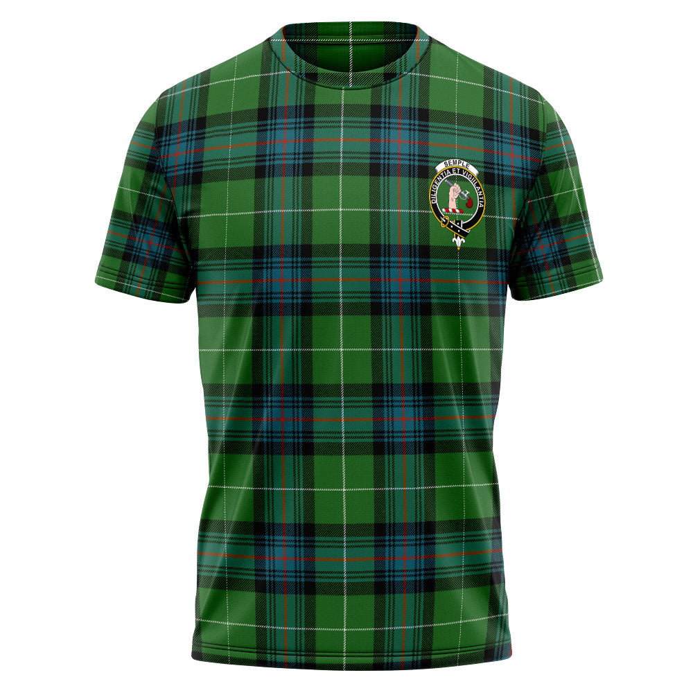 Semple Ancient Clan Badge Tartan T-Shirt | Celticprime.com – celticprime