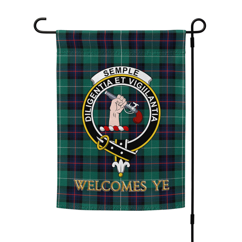 Semple Modern Clan Badge Tartan Garden Flag | Celticprime.com – celticprime