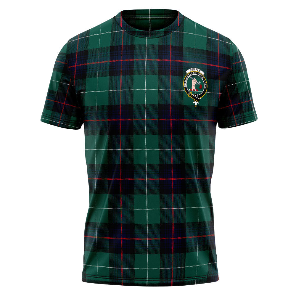 Semple Modern Clan Badge Tartan T-Shirt | Celticprime.com – celticprime