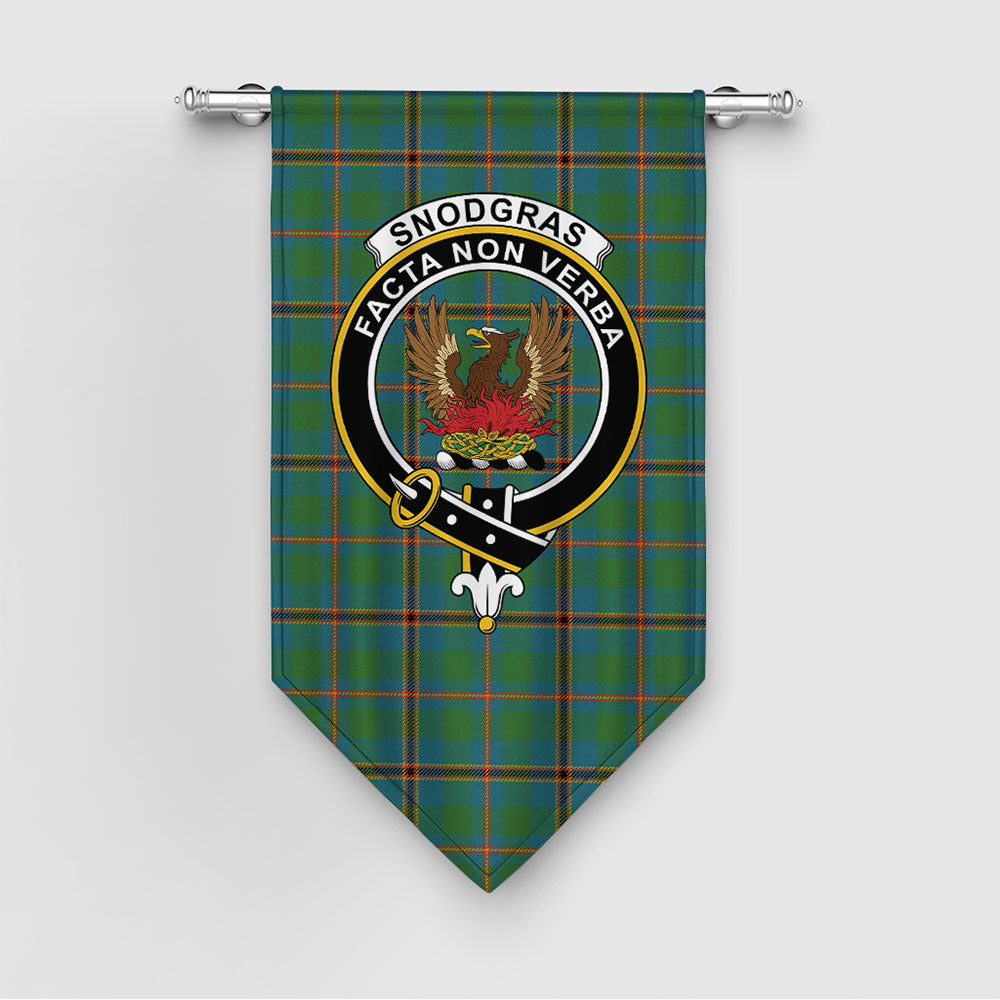 Snodgrass Ancient Clan Badge Tartan Gonfalon – Scottish Banner ...