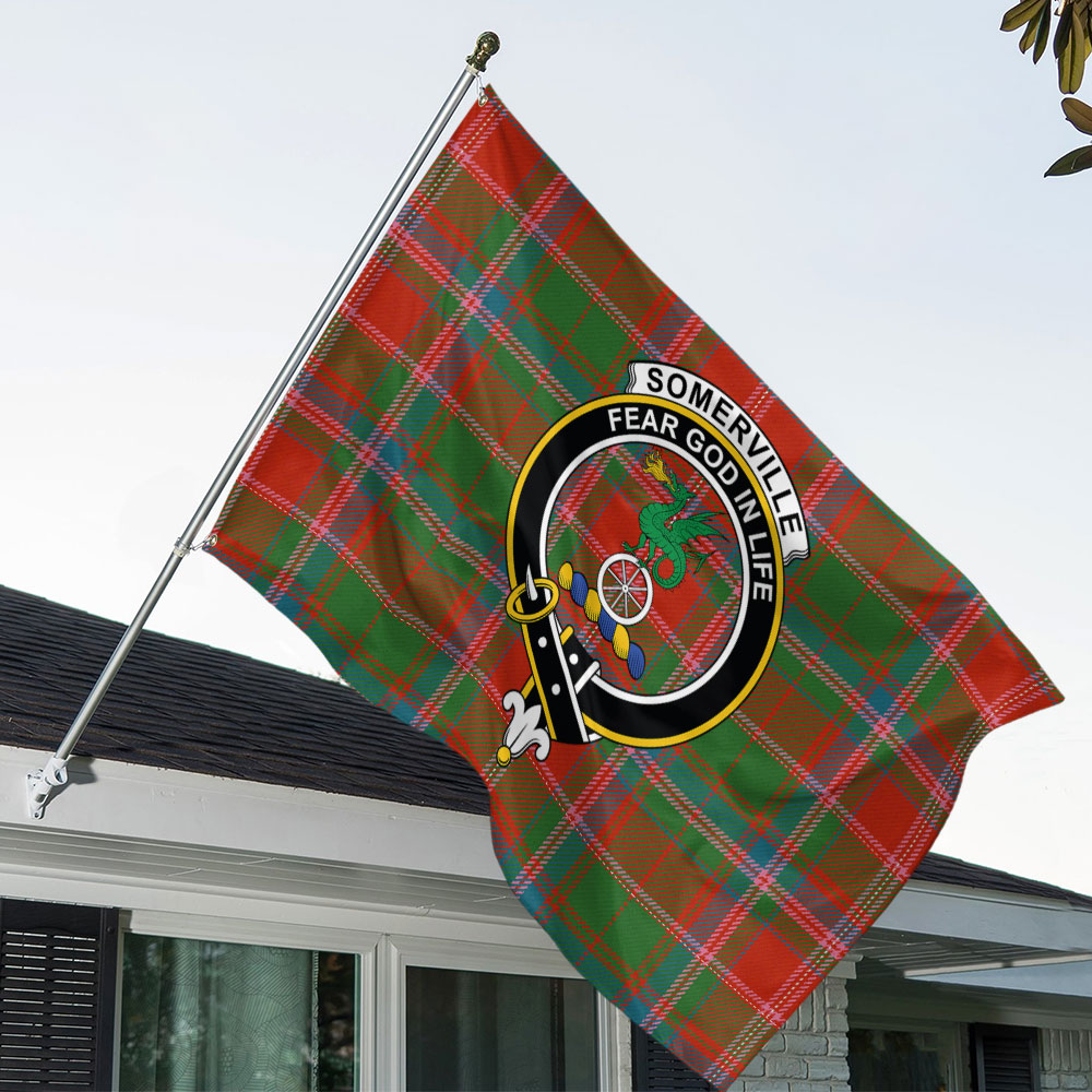 Somerville Ancient Clan Badge Tartan House Flag | Celticprime.com ...