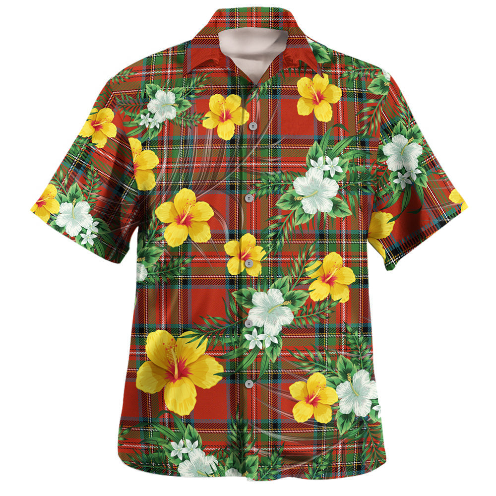 Stewart Royal (Royal Stewart) Ancient Clan Badge Tartan Hawaiian Shirt ...
