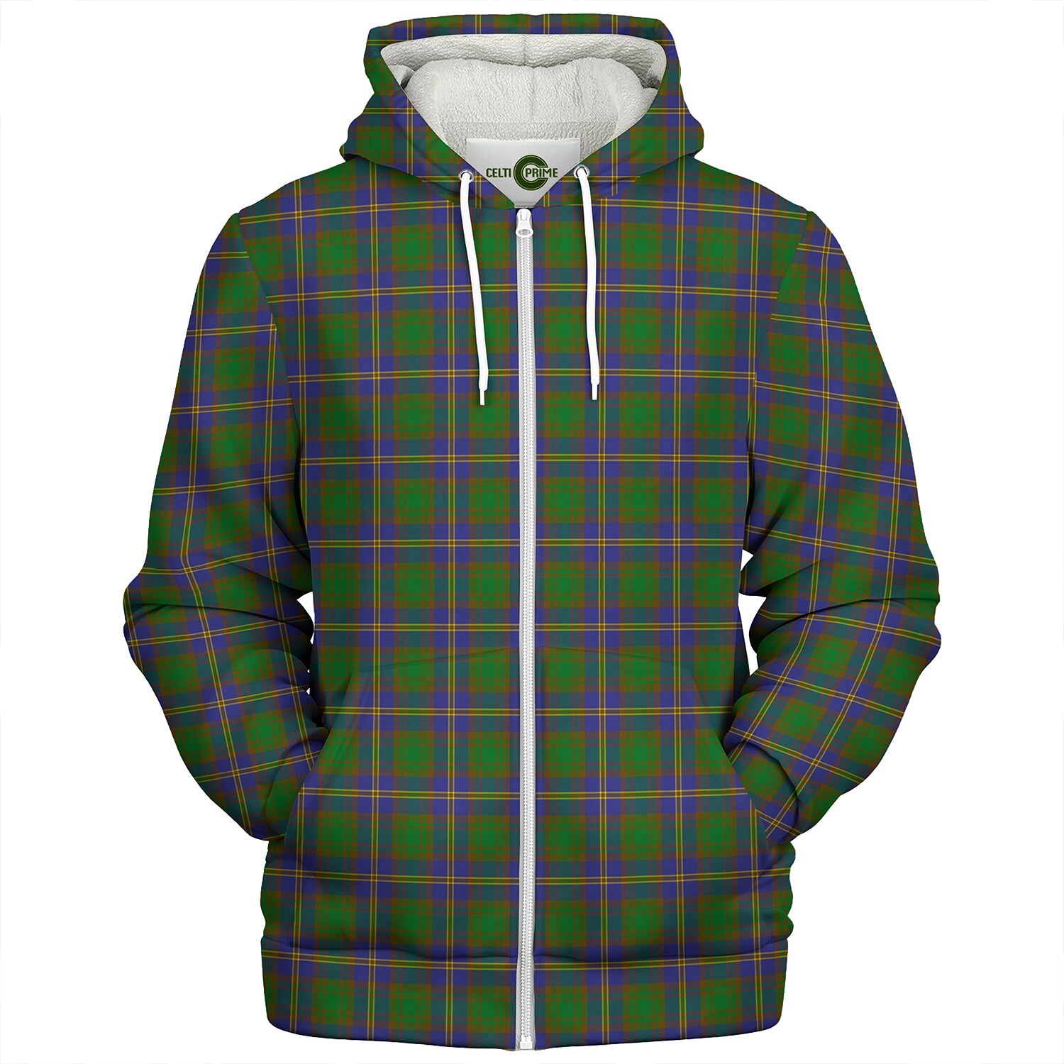 Strange of Balkaskie Clan Badge Tartan Sherpa Hoodie | Celticprime.com ...