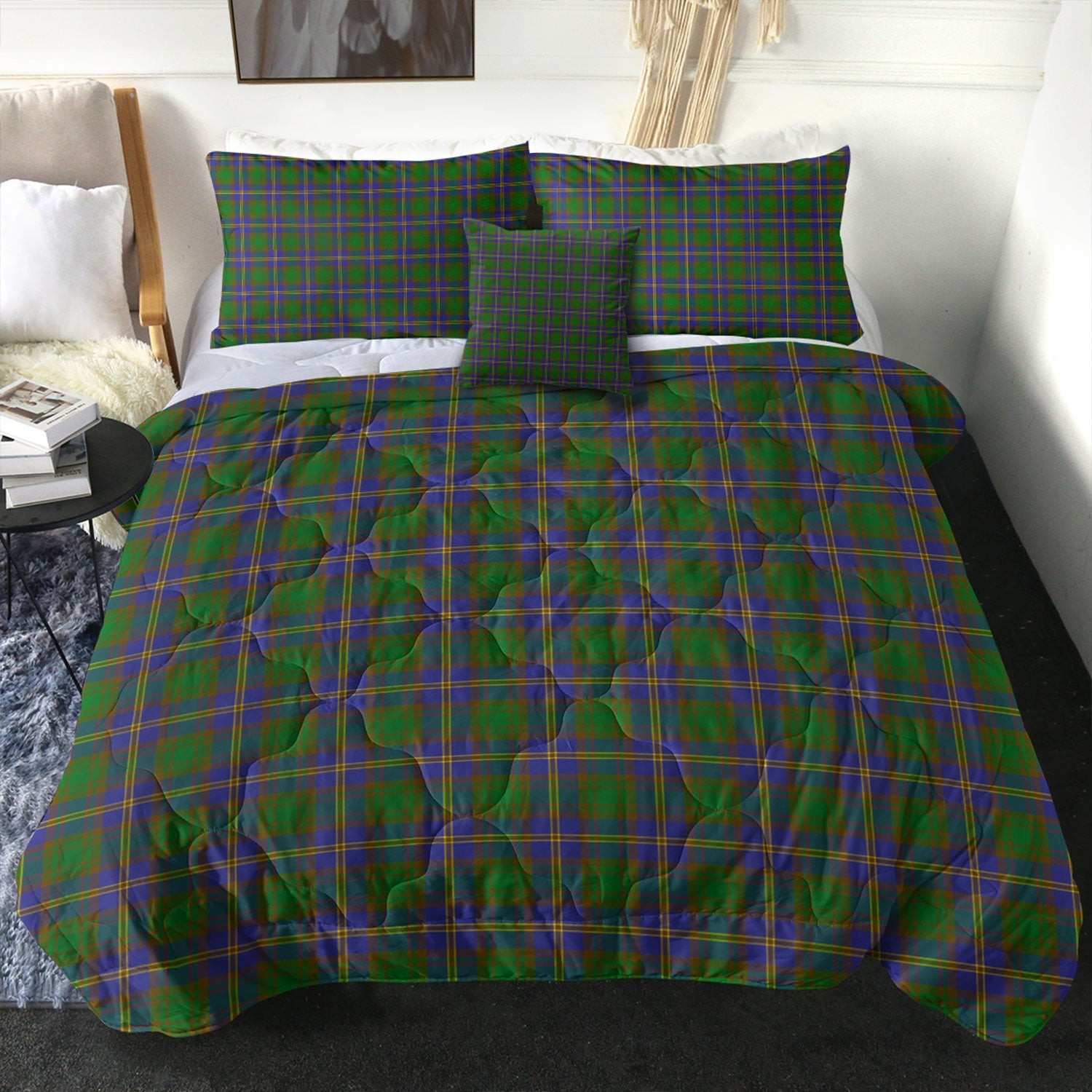 Strange of Balkaskie Clan Badge Tartan Comforter | Celticprime.com ...