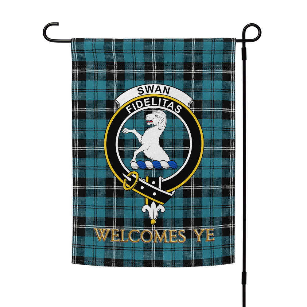 Swan Ancient Clan Badge Tartan Garden Flag | Celticprime.com – celticprime