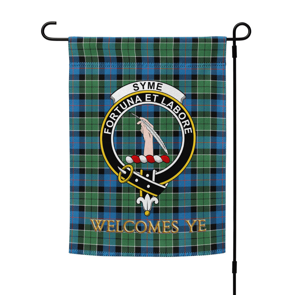 Syme Ancient Clan Badge Tartan Garden Flag | Celticprime.com – celticprime