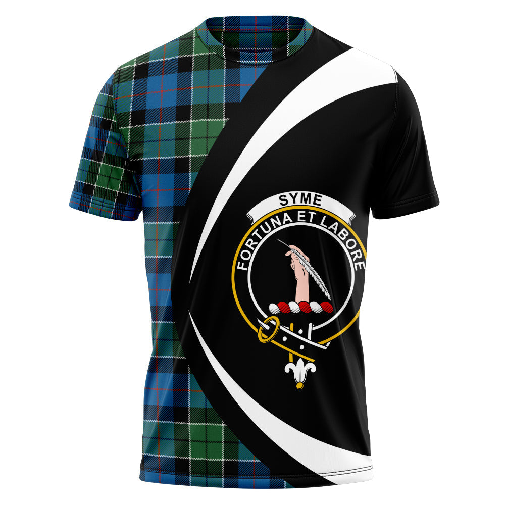 Syme Ancient Clan Badge Tartan T-Shirt Circle Style Personalized ...
