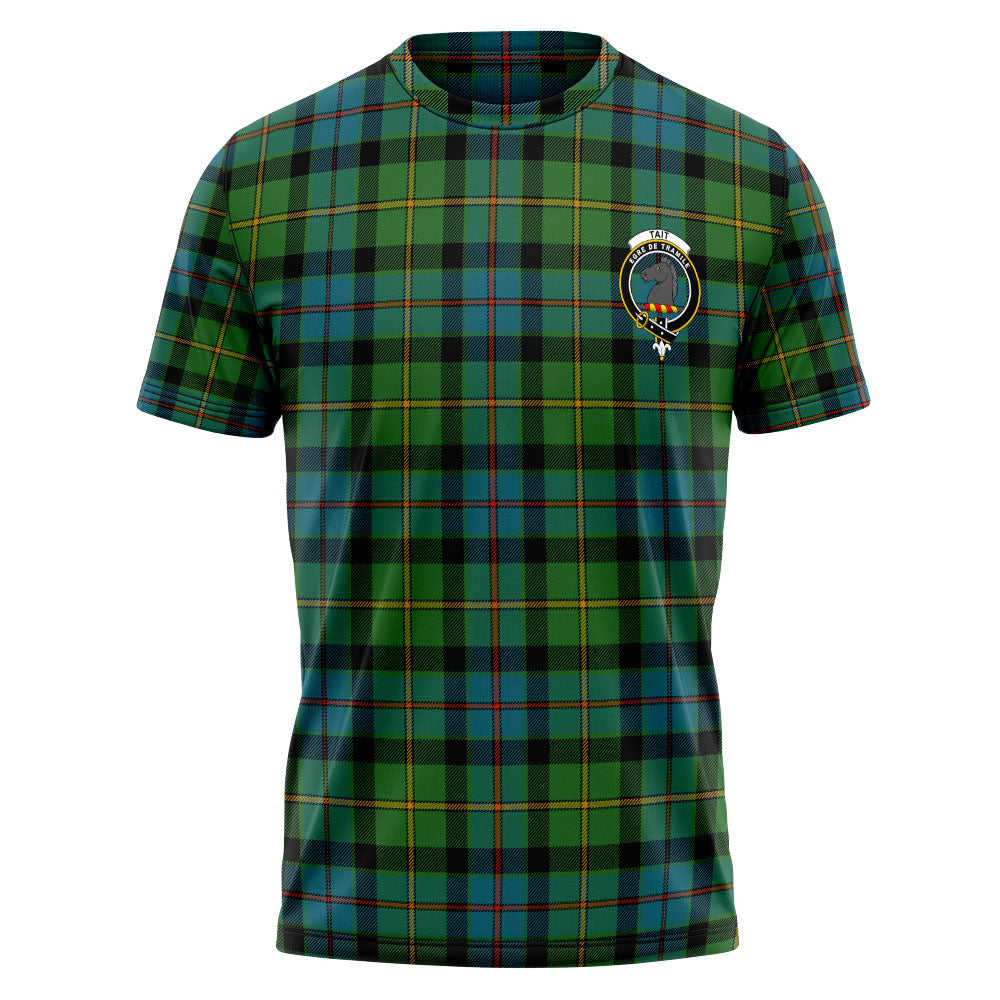 Tait Ancient Clan Badge Tartan T-Shirt | Celticprime.com – celticprime