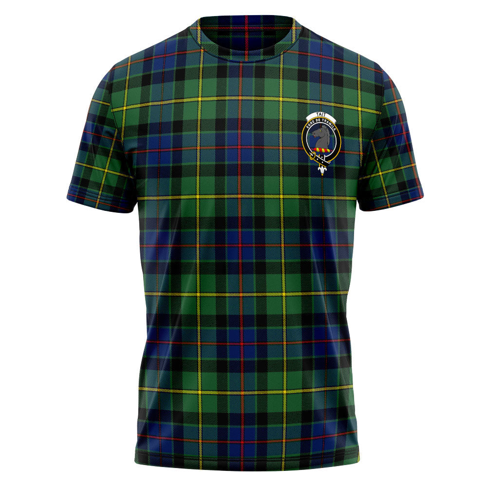 Tait Modern Clan Badge Tartan T-Shirt | Celticprime.com – celticprime