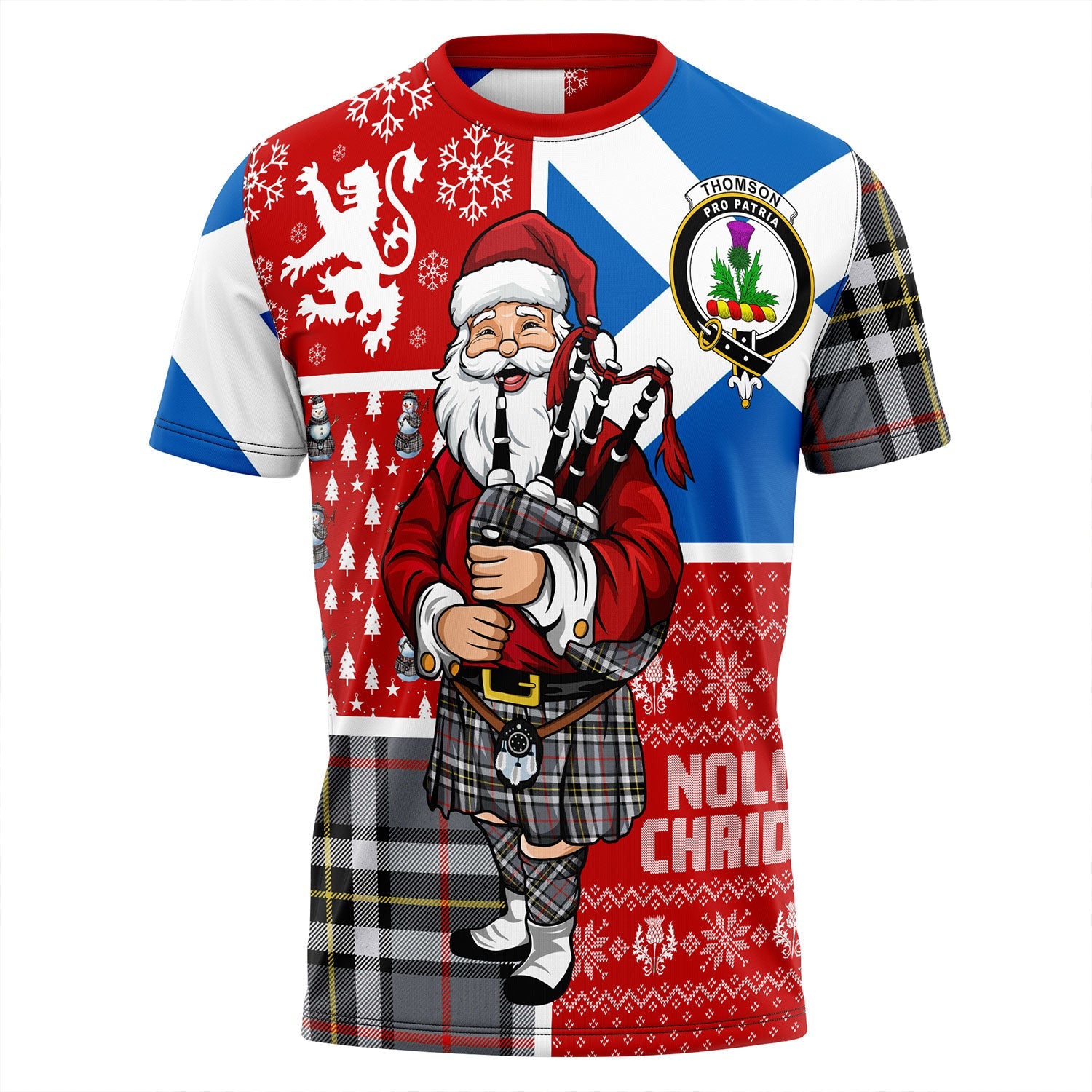Thomson Grey (MacThomas Thompson Grey) Ancient Clan Badge Tartan T ...