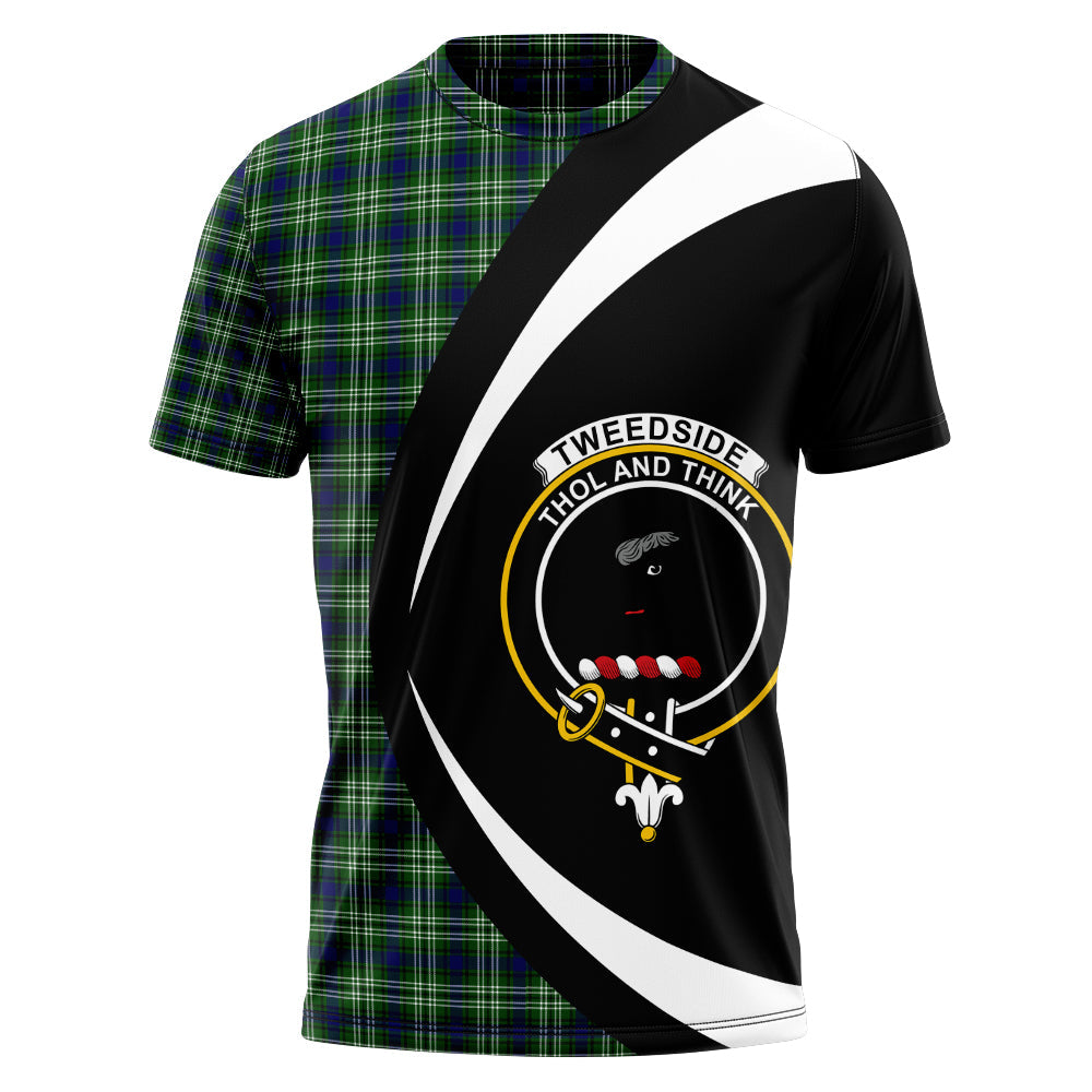Tweedside District Clan Badge Tartan T-Shirt Circle Style Personalized ...