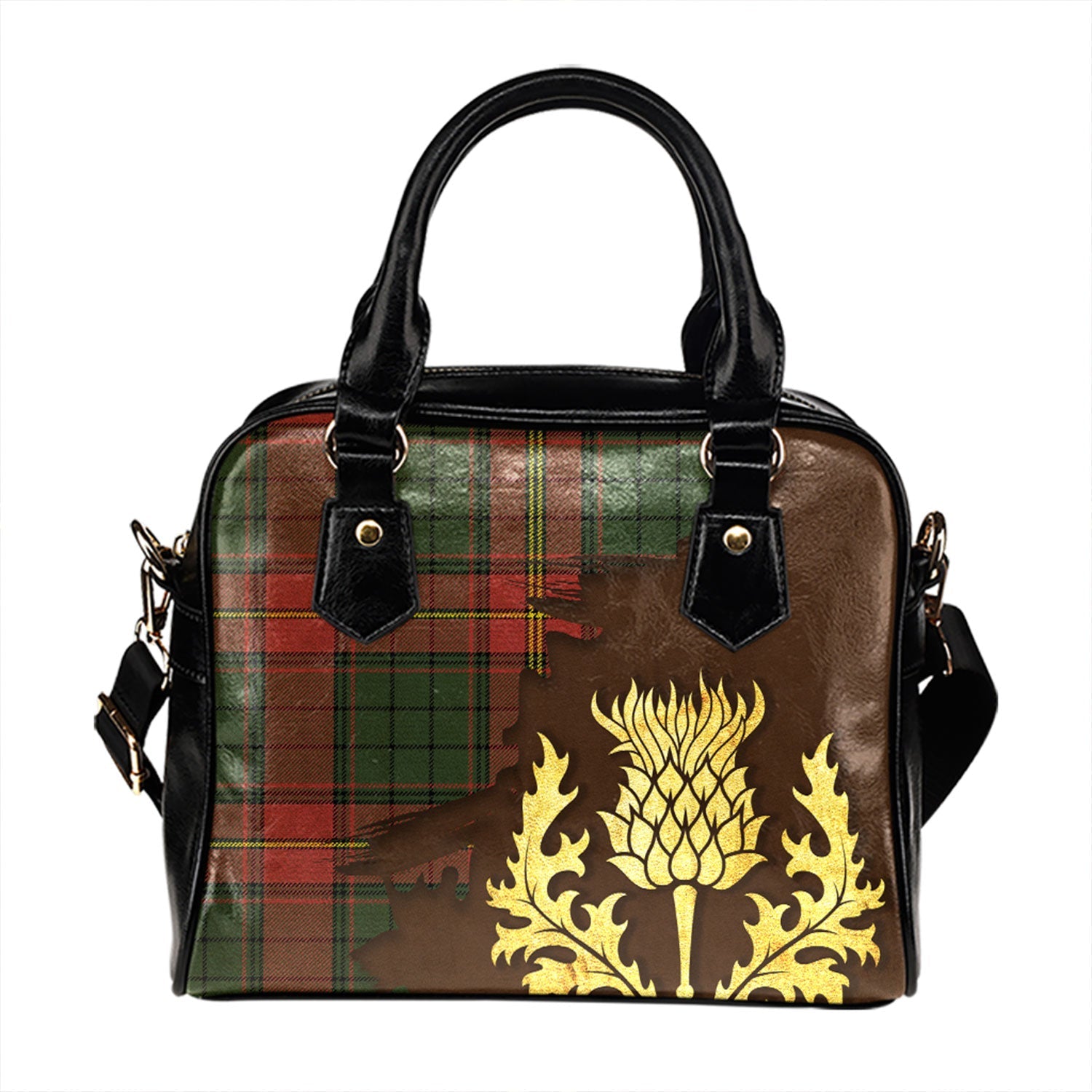 Ulster Red Modern Tartan Shoulder Handbag Thistle Oldest Style ...